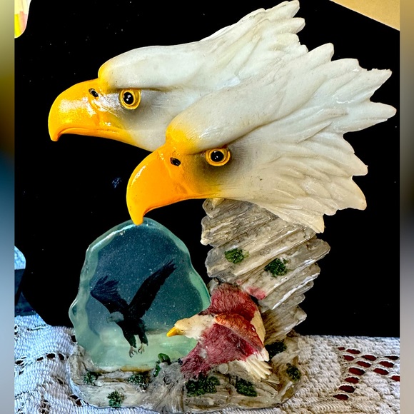 Chesapeake Bay | Art | American Double Bald Eagle Head Bust Figurine ...